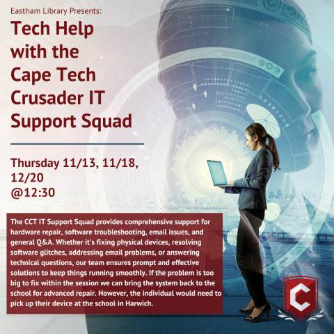 Tech Help with the Cape Tech Winter 2025 New Dates (1) | Eastham Library